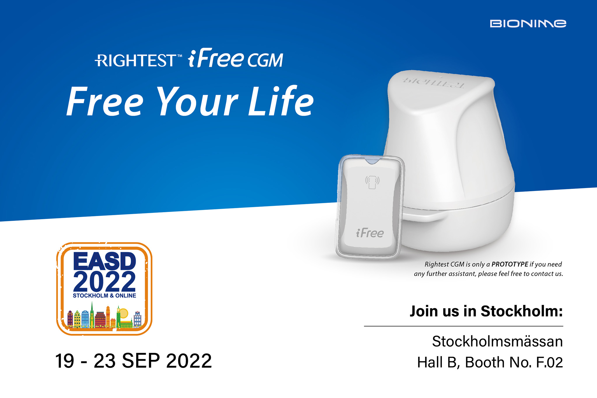 RIGHTEST IFree CGM Is Now Heading To EASD 2022 In Stockholm